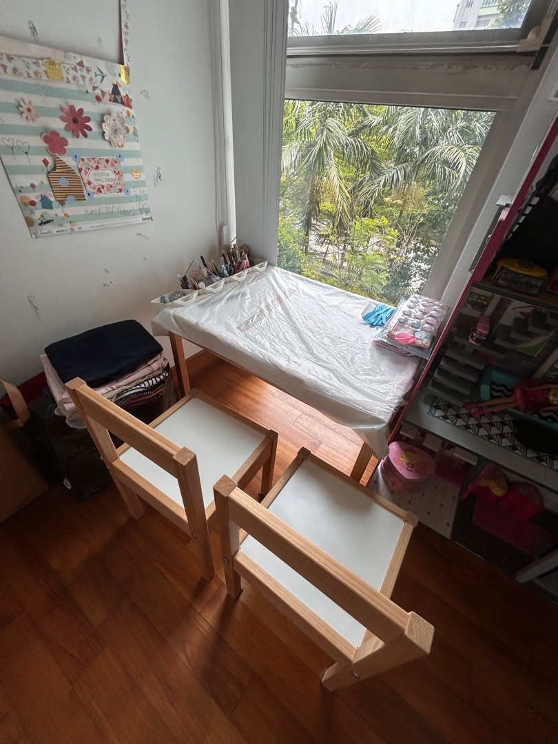 Ikea Latt Table and Chairs, Furniture & Home Living, Furniture, Tables ...