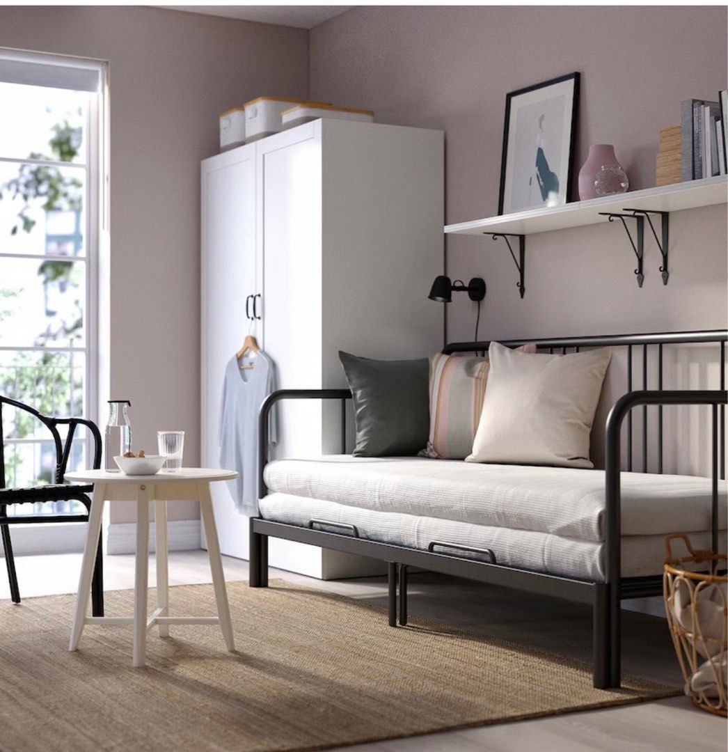 Ikea retractable Bed - queen size, Furniture & Home Living, Furniture ...