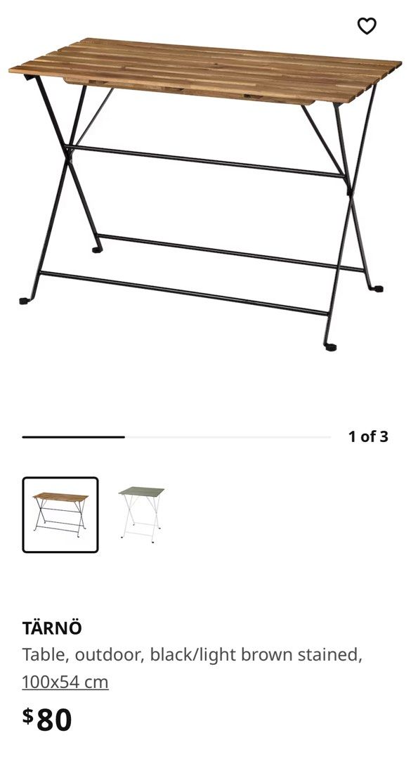 Ikea Tarno Table Outdoor, Furniture & Home Living, Outdoor Furniture on ...