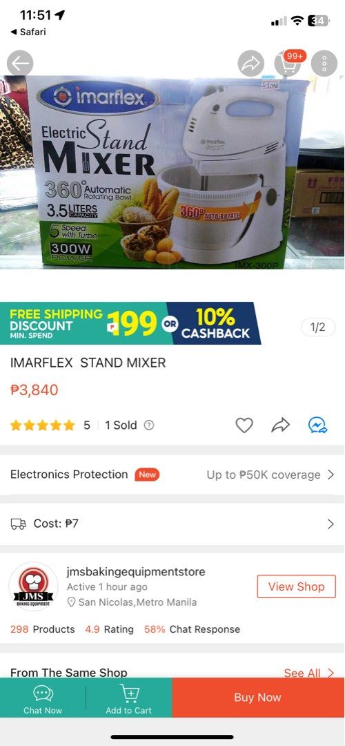 Imarflex Electric Stand Mixer, TV & Home Appliances, Kitchen Appliances ...