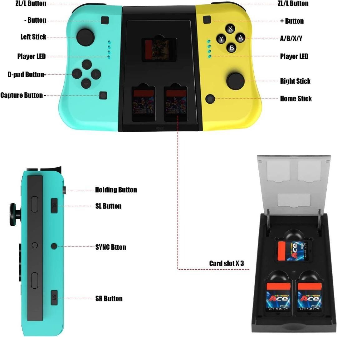 JAMSWALL Joy Pad Controller for Nintendo Switch, Replacement Switch ...