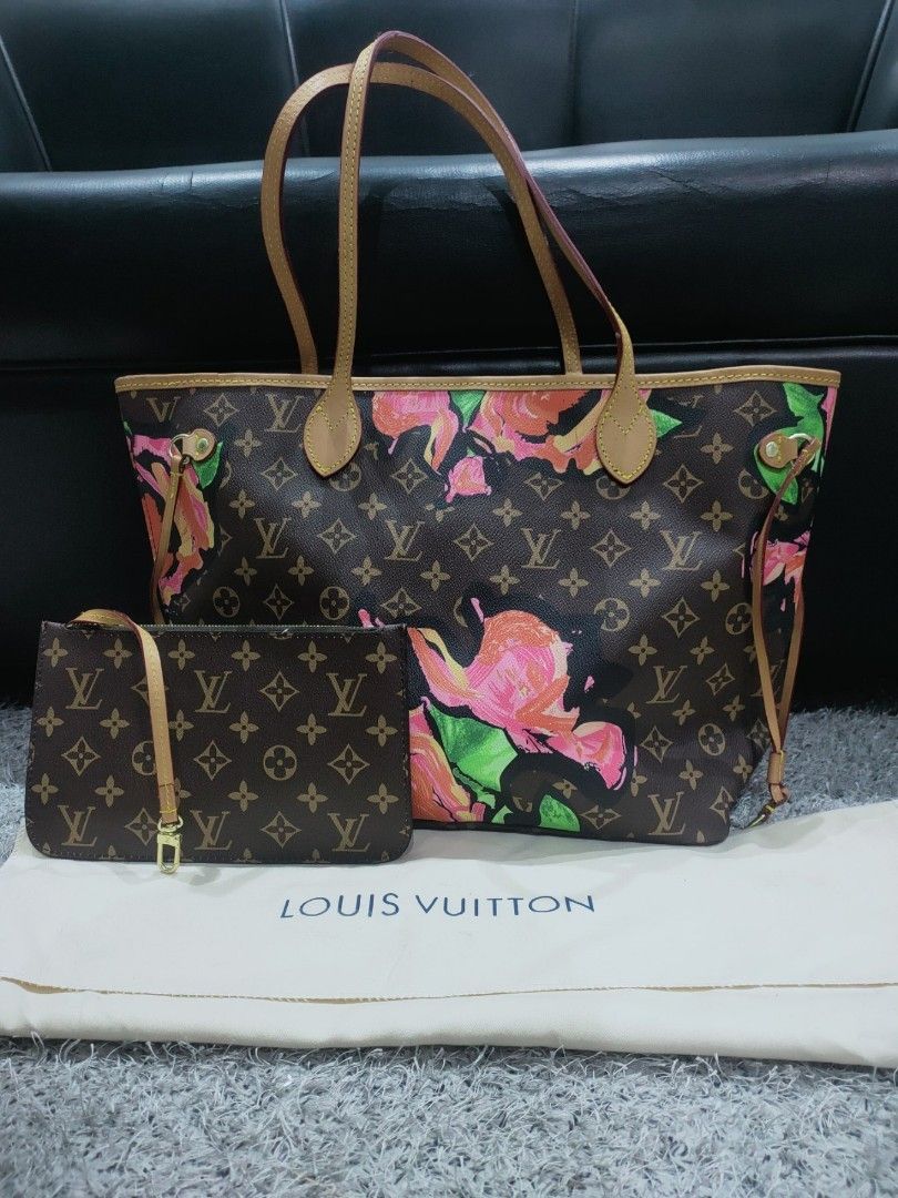 Japan Surplus LV Neverfull floral limited Edition MM size, Luxury, Bags ...