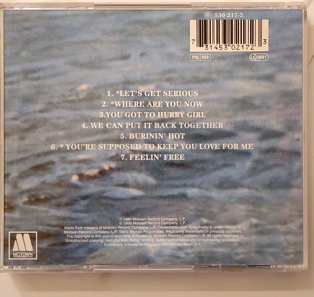 Jermaine Jackson CD Let's get serious. Co produced by Stevie Wonder ...