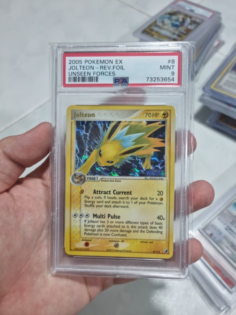 Jolteon Holo STAMPED Slab PSA 9 | Vintage Pokemon | Eeveelution| Unseen Forces | PSA Slab | PSA ...