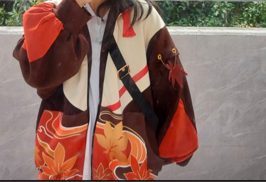 Kazuha Jacket Unisex Genshin Impact Autumn Theme Fallen Leaves, Hobbies ...