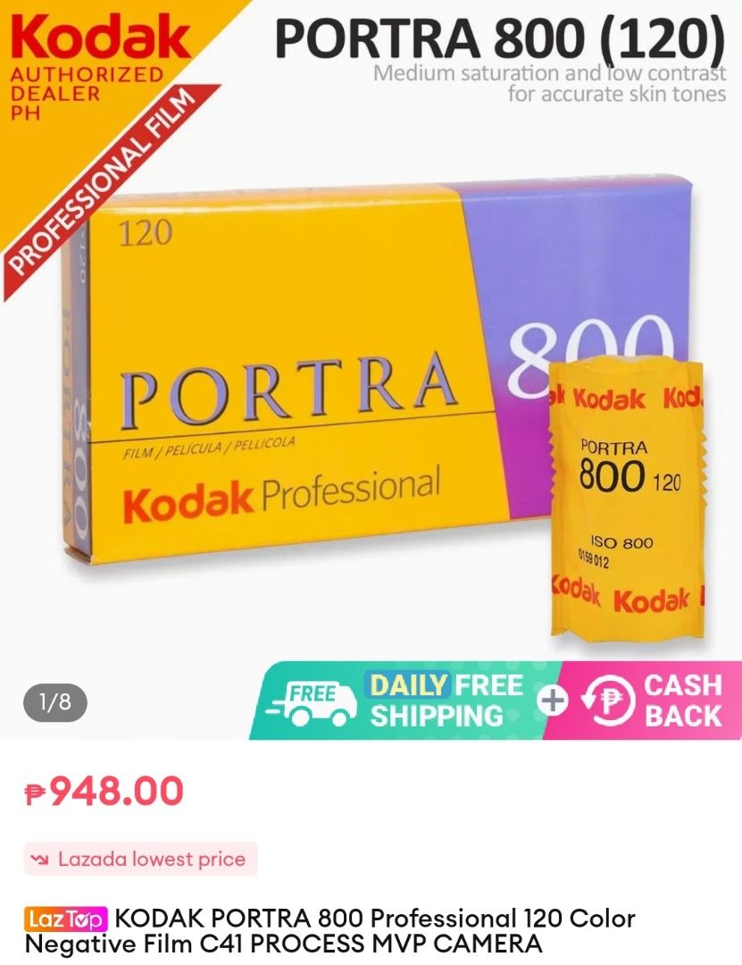 Kodak Portra 800 (120), Photography, Cameras on Carousell