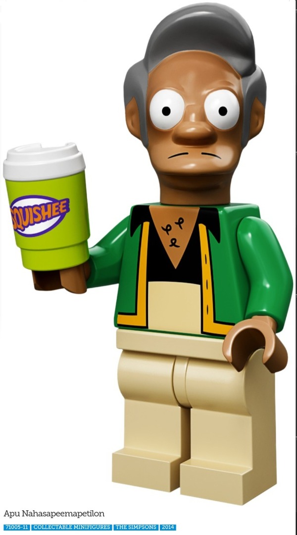 Lego 71005-COLSIM-11 Apu with a squishee / 阿普 minifigures 人仔 連底板/展示盒 ...
