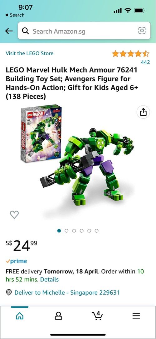 Lego Marvel Hulk Mech Armour, Hobbies & Toys, Toys & Games on Carousell