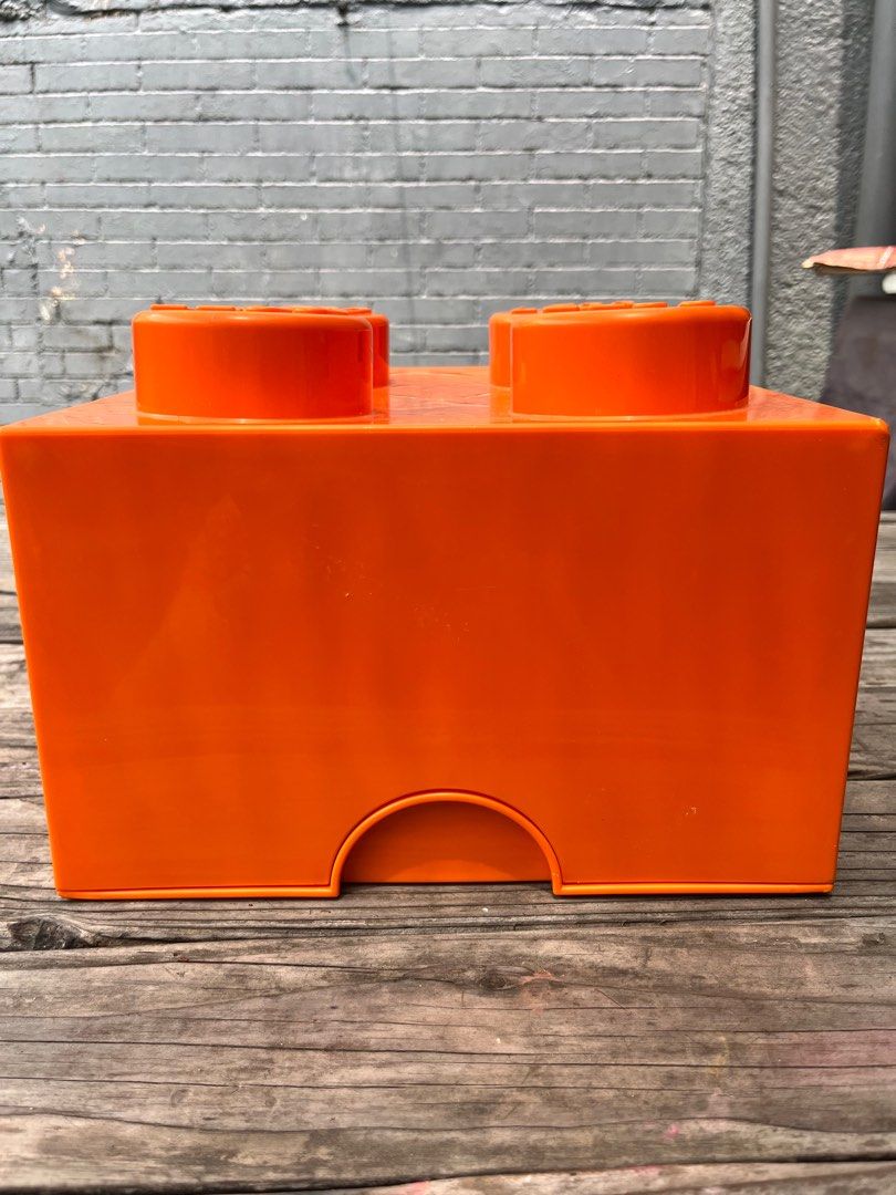 Lego Storage Box Orange on Carousell