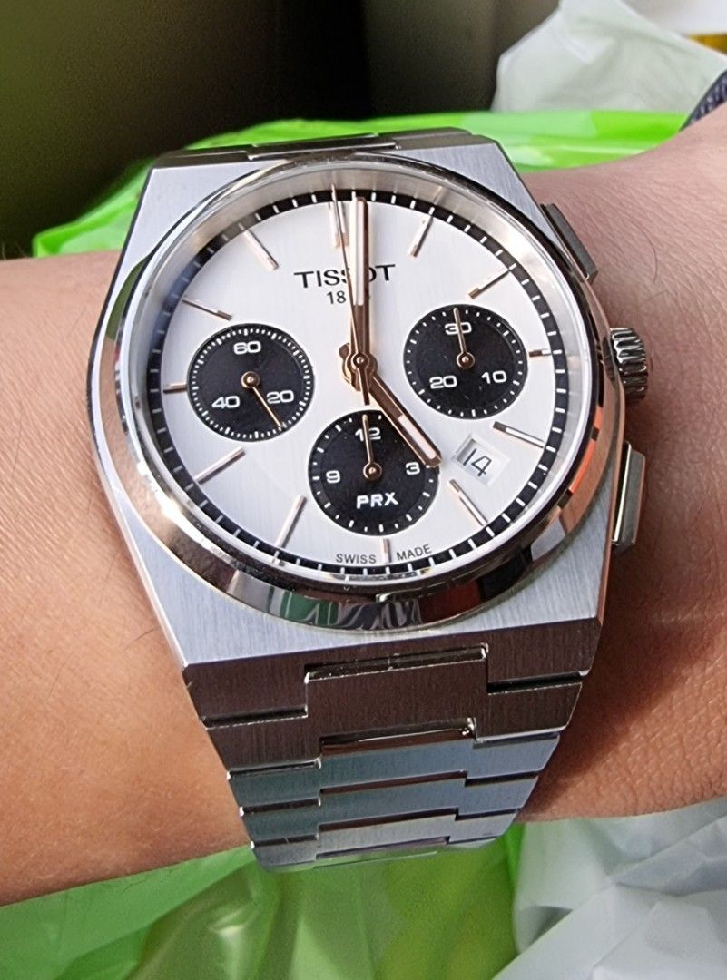 LNIB Nov 2022 Tissot PRX Chrono Panda, Luxury, Watches on Carousell