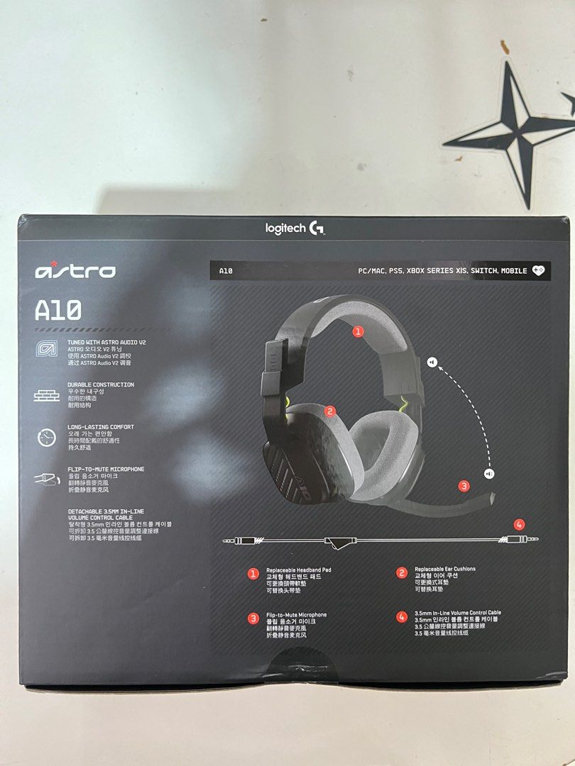 Logitech A10 Black, 音響器材, 頭戴式/罩耳式耳機 - Carousell