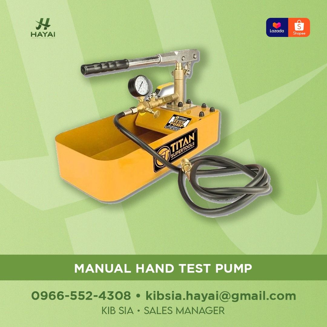 Manual Hand Test Pump, Commercial & Industrial, Industrial Equipment on ...