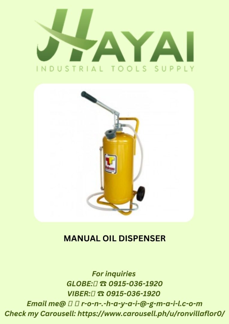 MANUAL OIL DISPENSER, Commercial & Industrial, Construction Tools ...