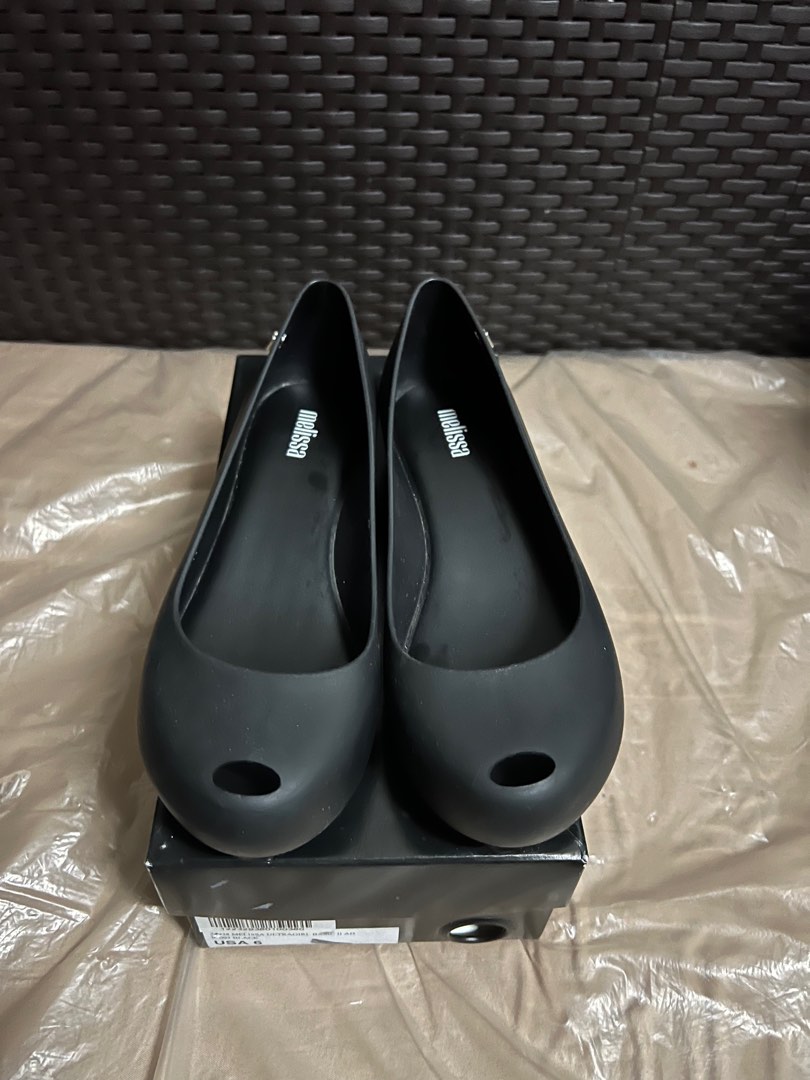 Melissa Black Ultra Girl Basic Shoes, Women's Fashion, Footwear, Flats ...