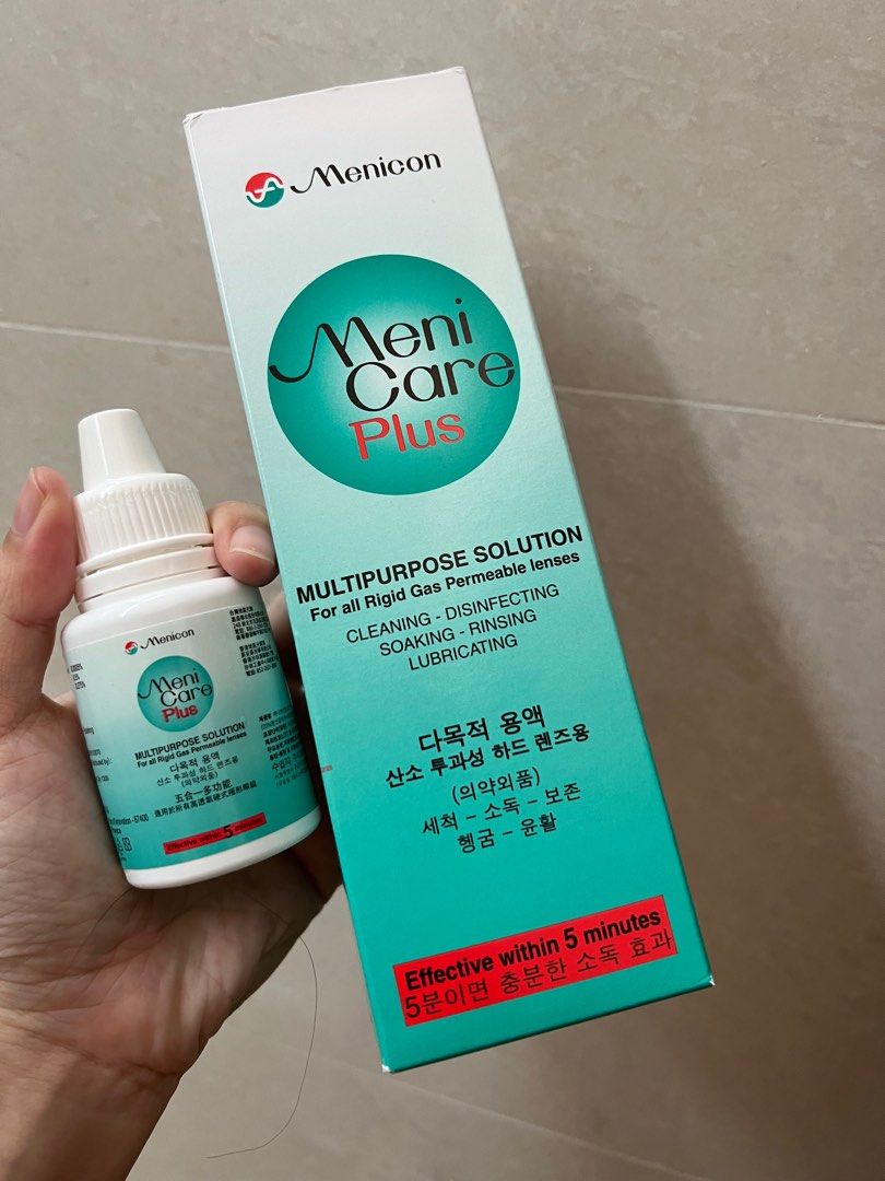 Menicare plus multipurpose solution for RGP hard lens orthok, Beauty ...