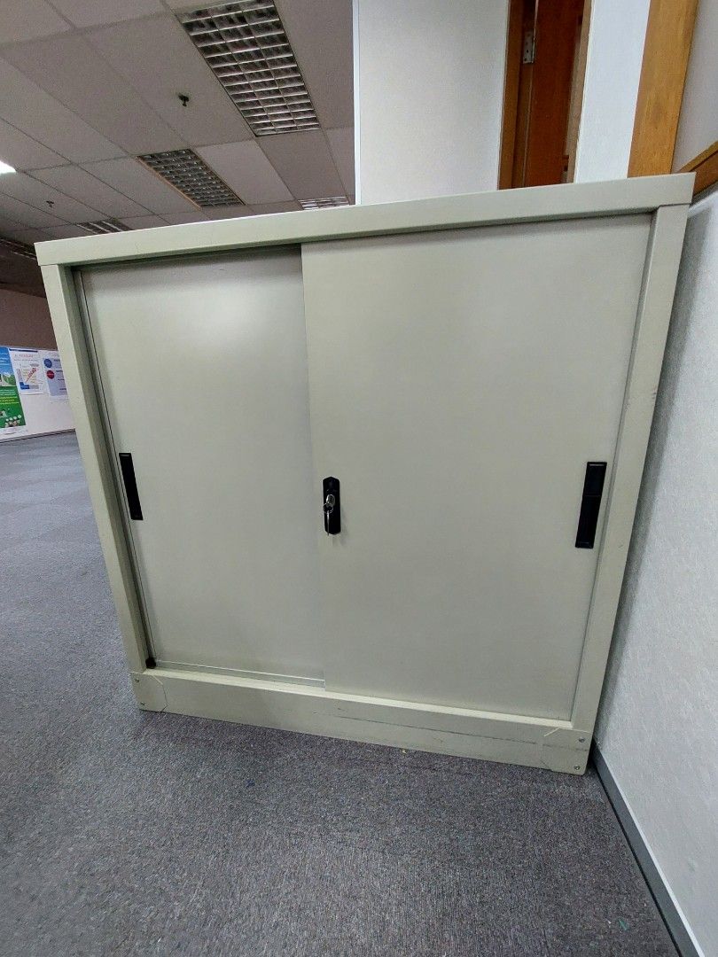 metal sliding door low cabinet, Furniture & Home Living, Furniture ...