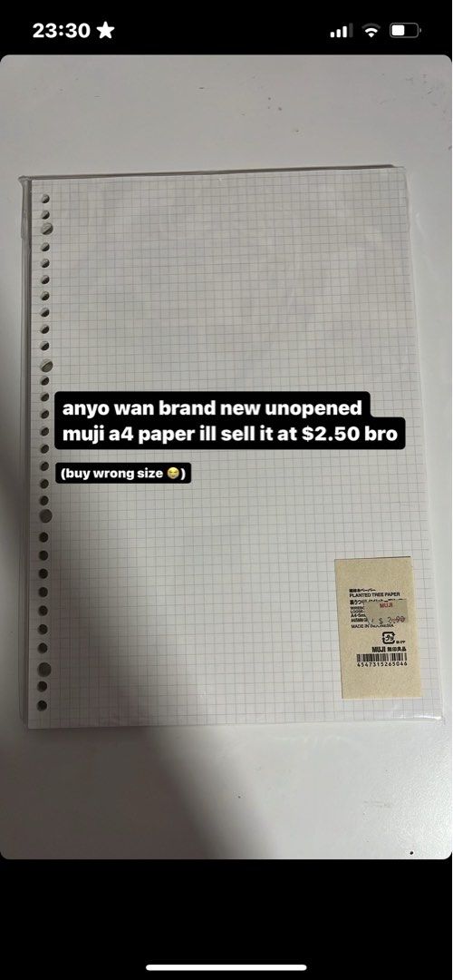 muji a4 paper brand new, Hobbies & Toys, Stationery & Craft, Stationery & School Supplies on ...
