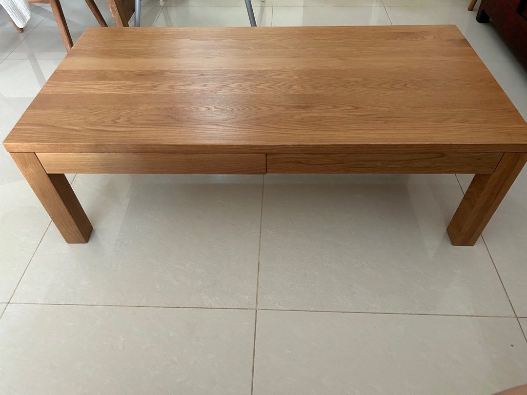 Muji Oak Coffee Table, Furniture & Home Living, Furniture, Tables ...