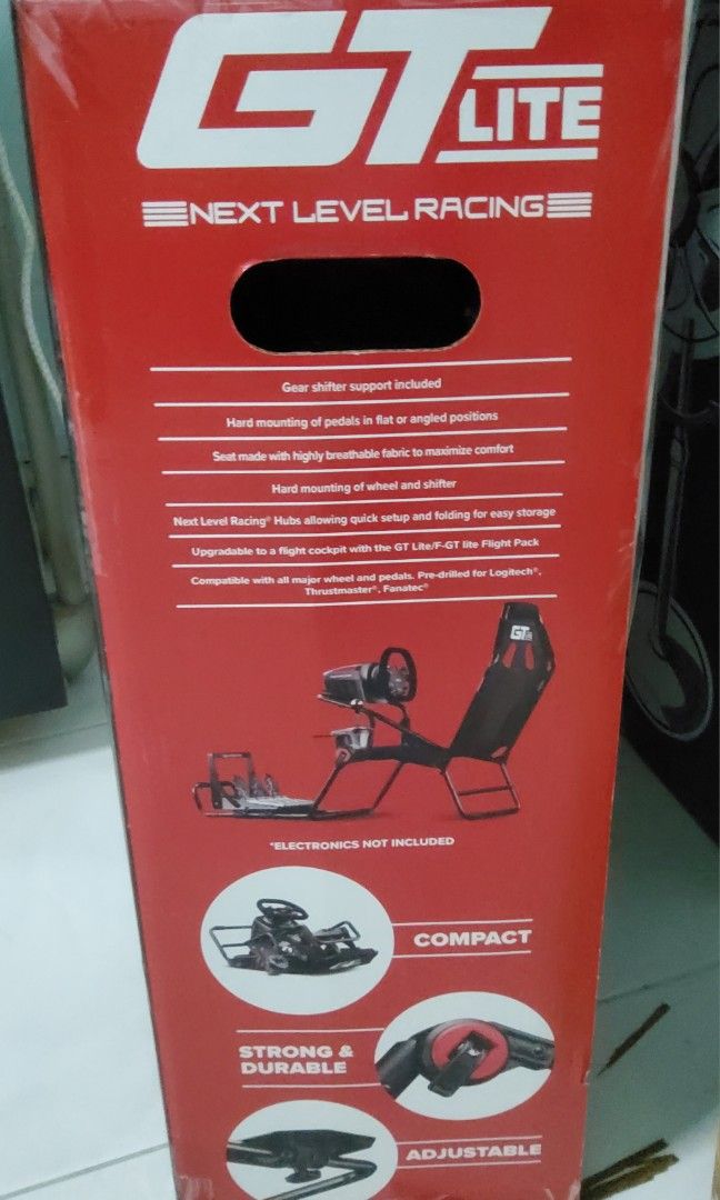 Next Level Racing GT Lite Foldable Cockpit Simulator, Video Gaming ...