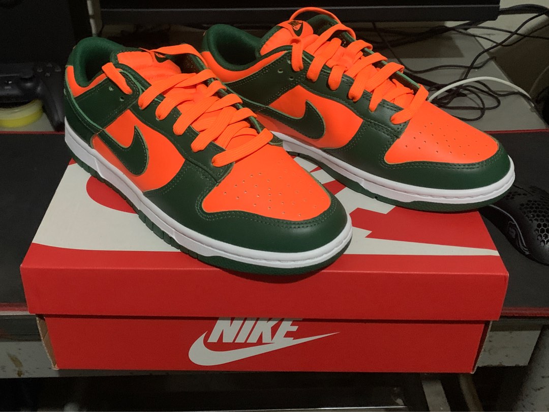 Nike Dunk Low (Miami Hurricanes) on Carousell