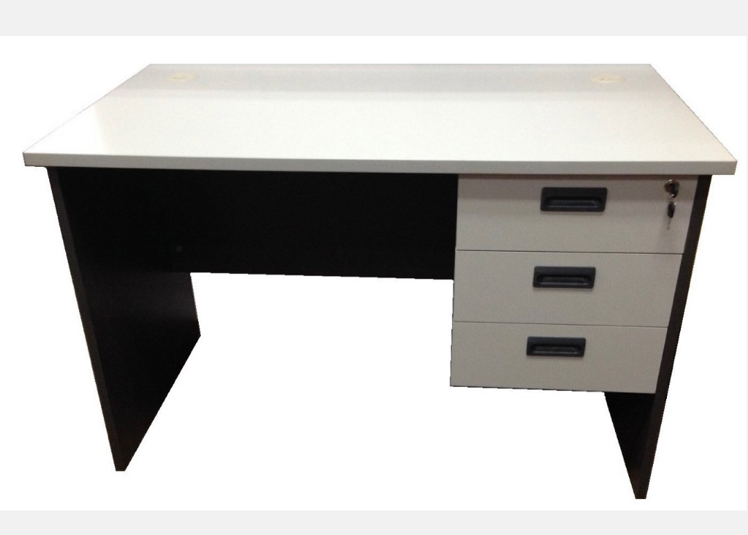 Office / Study Table with 3 Drawers (Grey), Furniture & Home Living ...