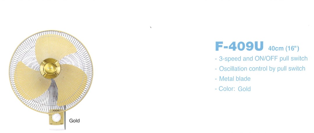 Panasonic Wall Fan - F-409UNBNBH, TV & Home Appliances, Other Home ...