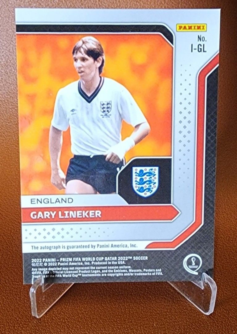 Panini Soccer Gary Lineker Auto, Hobbies & Toys, Toys & Games on Carousell