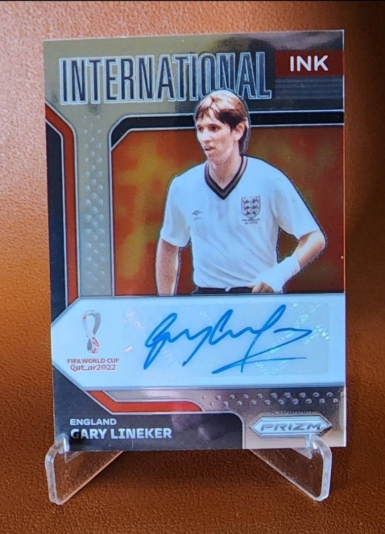 Panini Soccer Gary Lineker Auto, Hobbies & Toys, Toys & Games on Carousell