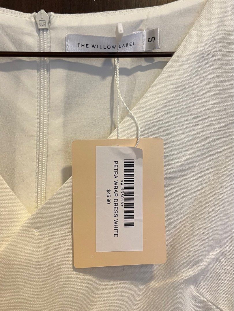 Petra Wrap Dress White The Willow Label, Women's Fashion, Dresses ...