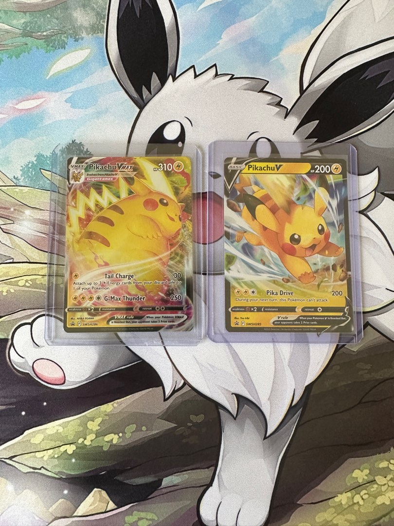 Pikachu Vmax / V Set, Hobbies & Toys, Toys & Games on Carousell