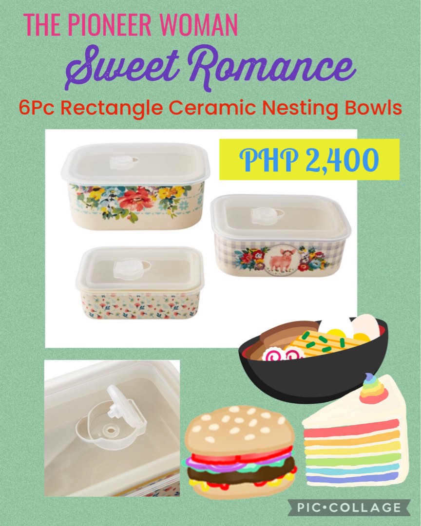 Pioneer Woman Nesting bowls ( rectangular) on Carousell