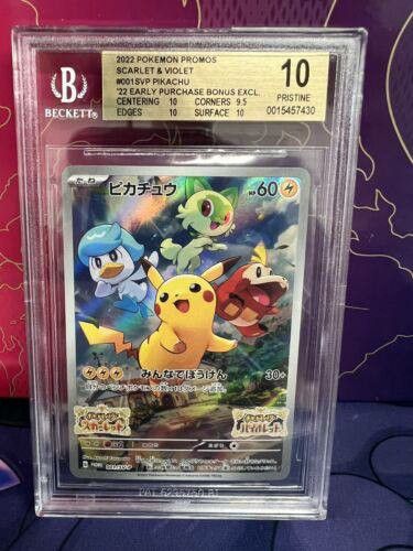Pokemon BGS 10 gem mint pikachu scarlet violet 2022 promo, Hobbies ...