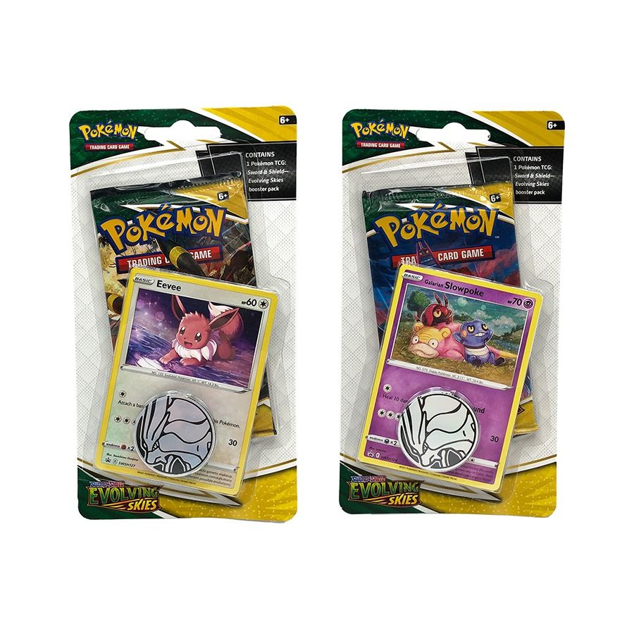 Pokemon Evolving Skies 1 Pack Blister eevee /slowpoke/ pokemon booster ...