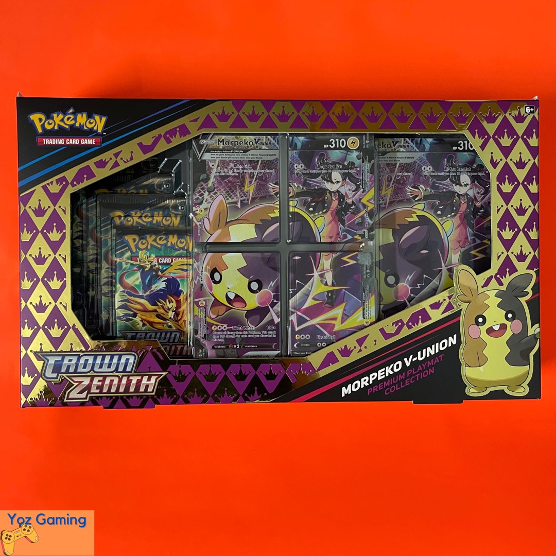 Pokemon TCG Crown Zenith Morpeko V Union Playmat Collection Box ...