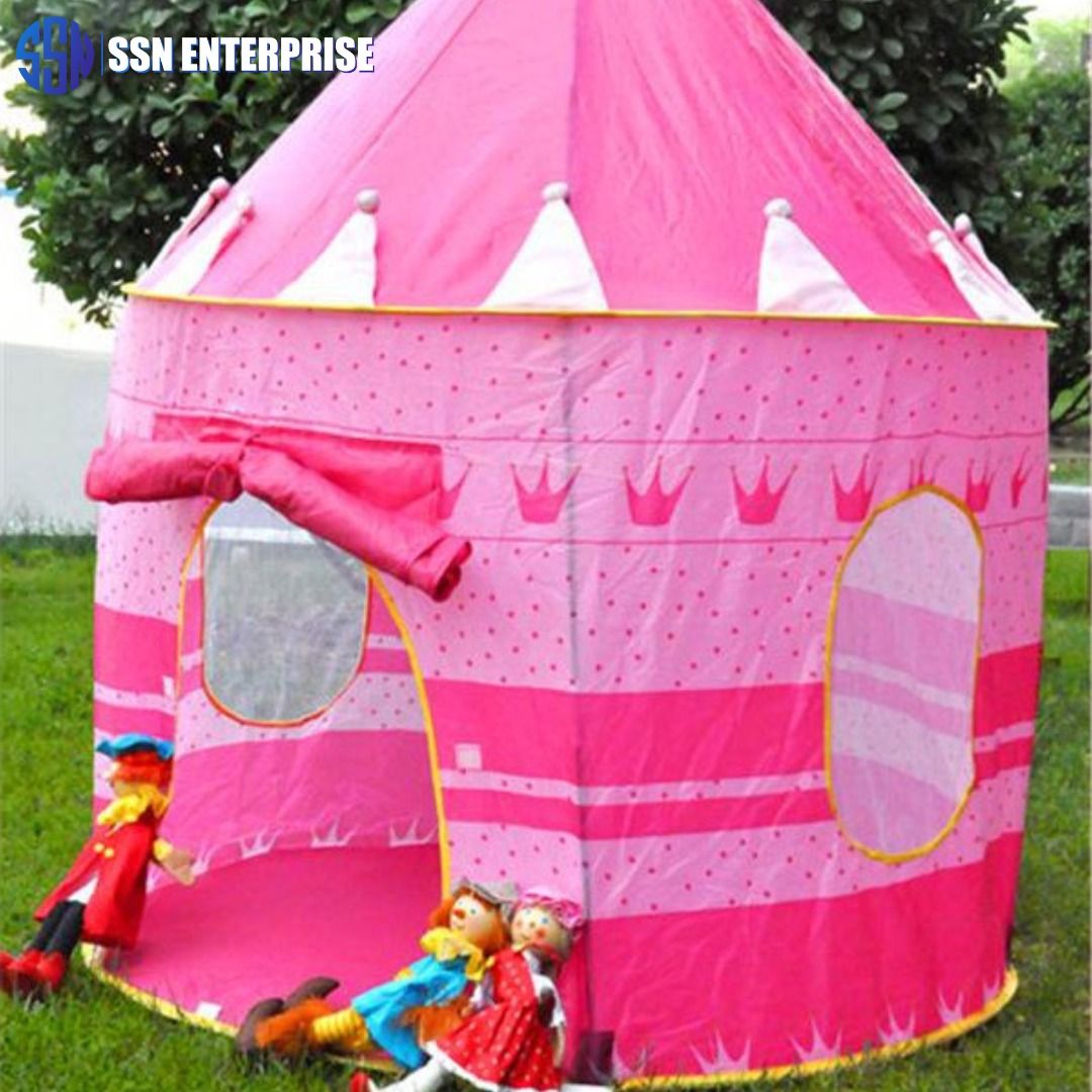 PORTABLE FOLDING CASTLE TENT FOR KIDS PERFECT FOR CAMPING OR HOME TOY ...