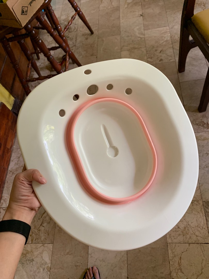 Portable Sitz Bath for toilet seat, Furniture & Home Living, Bathroom ...