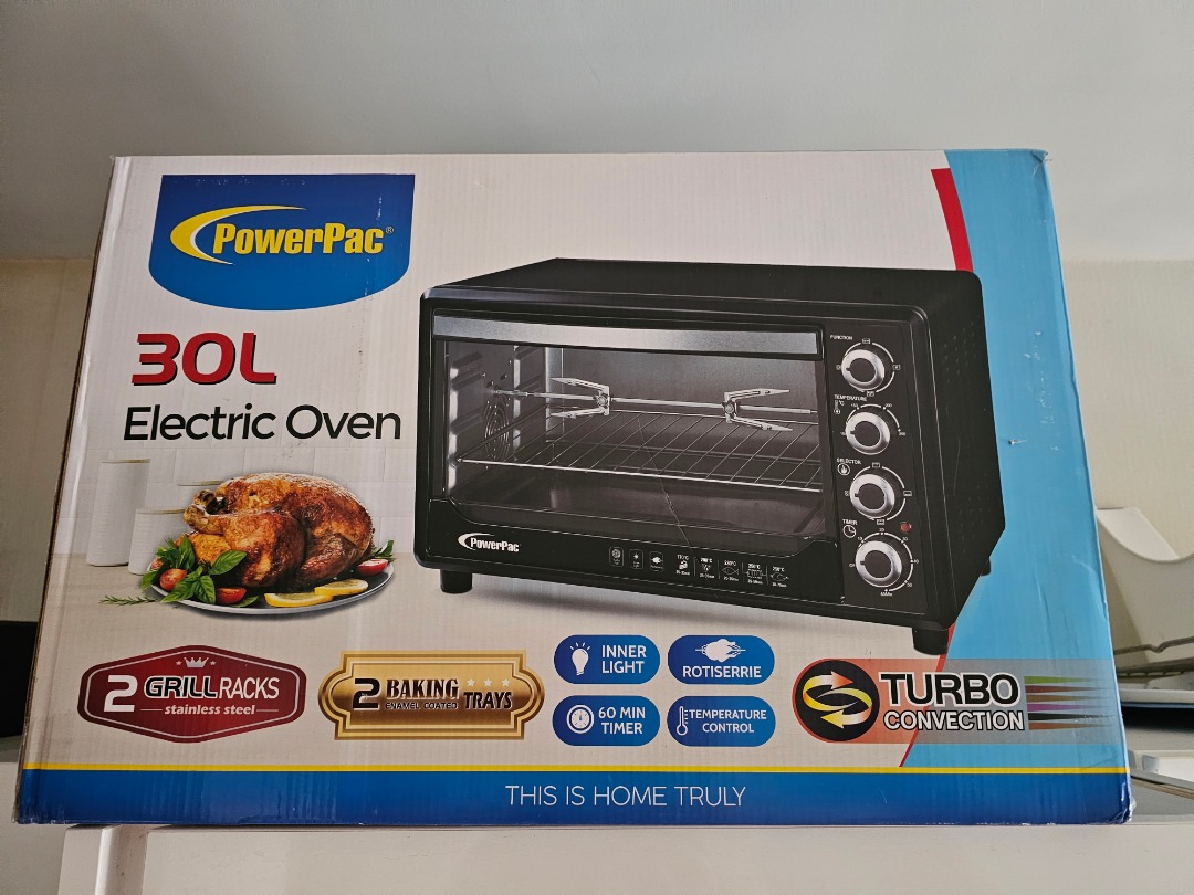 PowerPac Electric Oven 30L with baking tray & wire mesh (PPT30), TV ...
