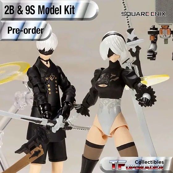 [Pre-order] Square Enix NieR: Automata 2B & 9S Plastic Model Kit 2-Pack ...