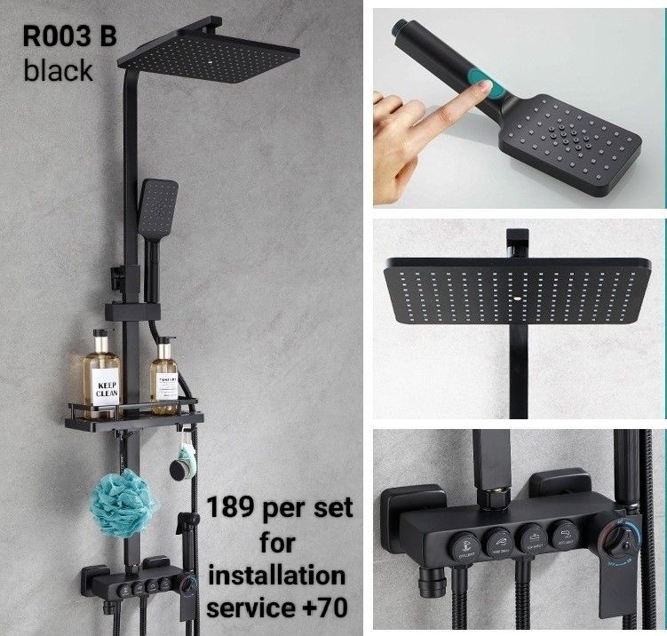 rain shower set, Furniture & Home Living, Bathroom & Kitchen Fixtures ...