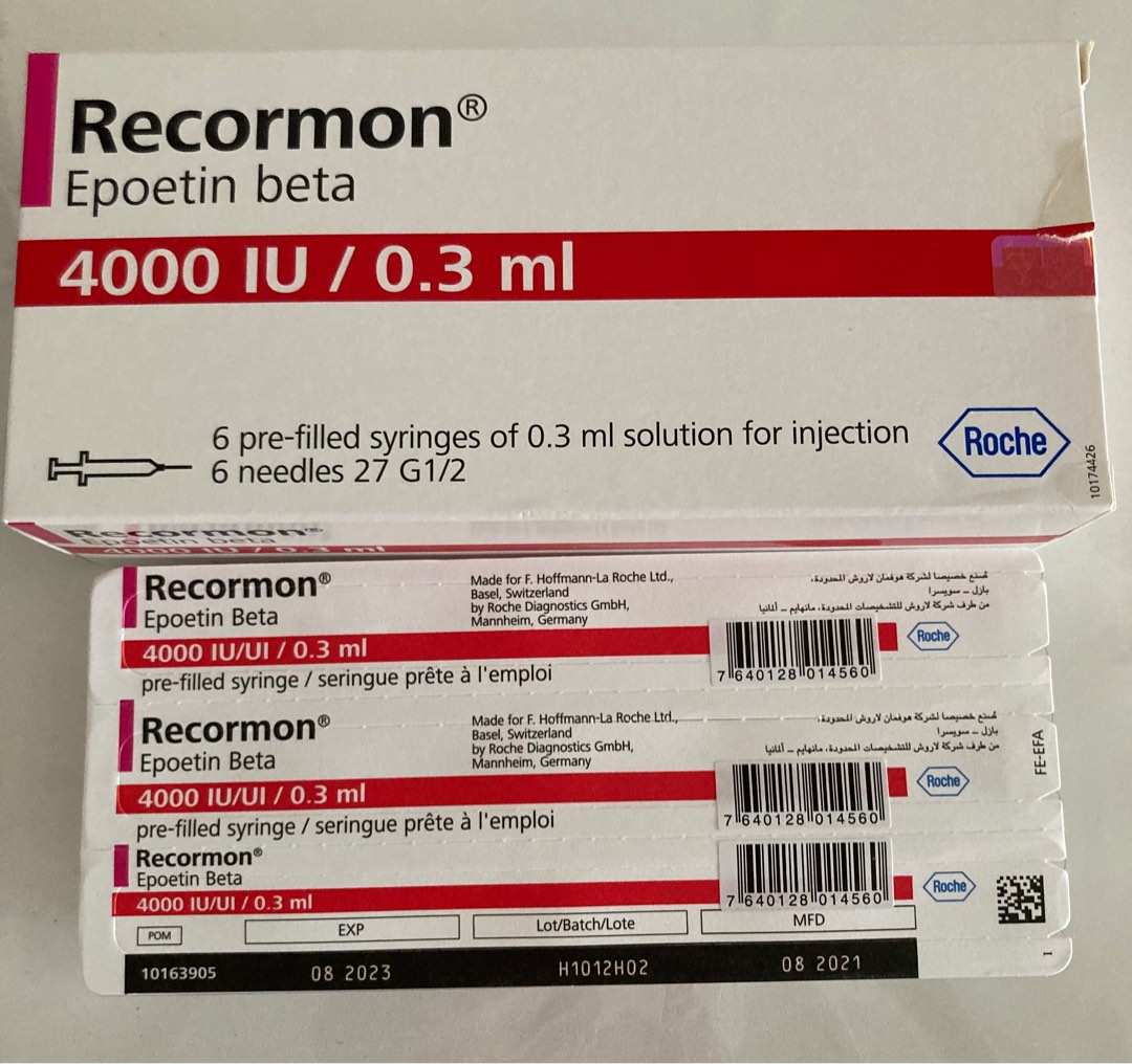Recormon Epoetin beta, Health & Nutrition, Health Supplements, Vitamins ...