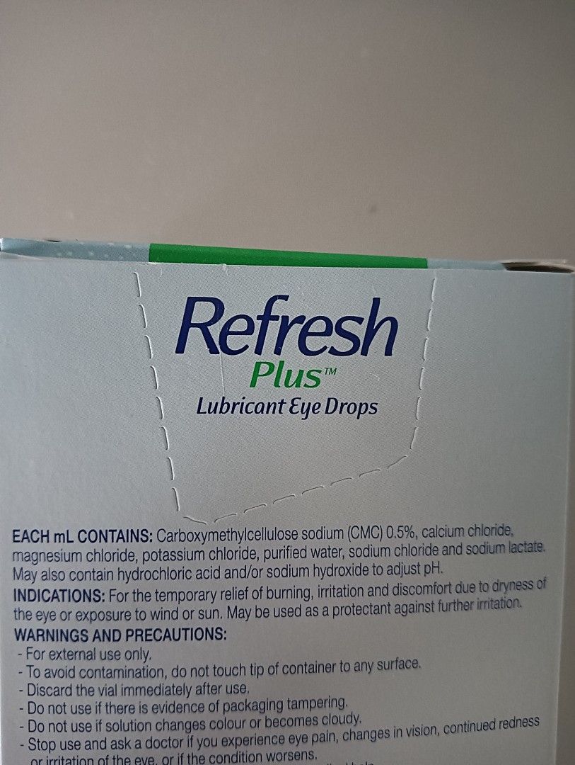 Refresh plus lubricant eye drops, Beauty & Personal Care, Vision Care ...