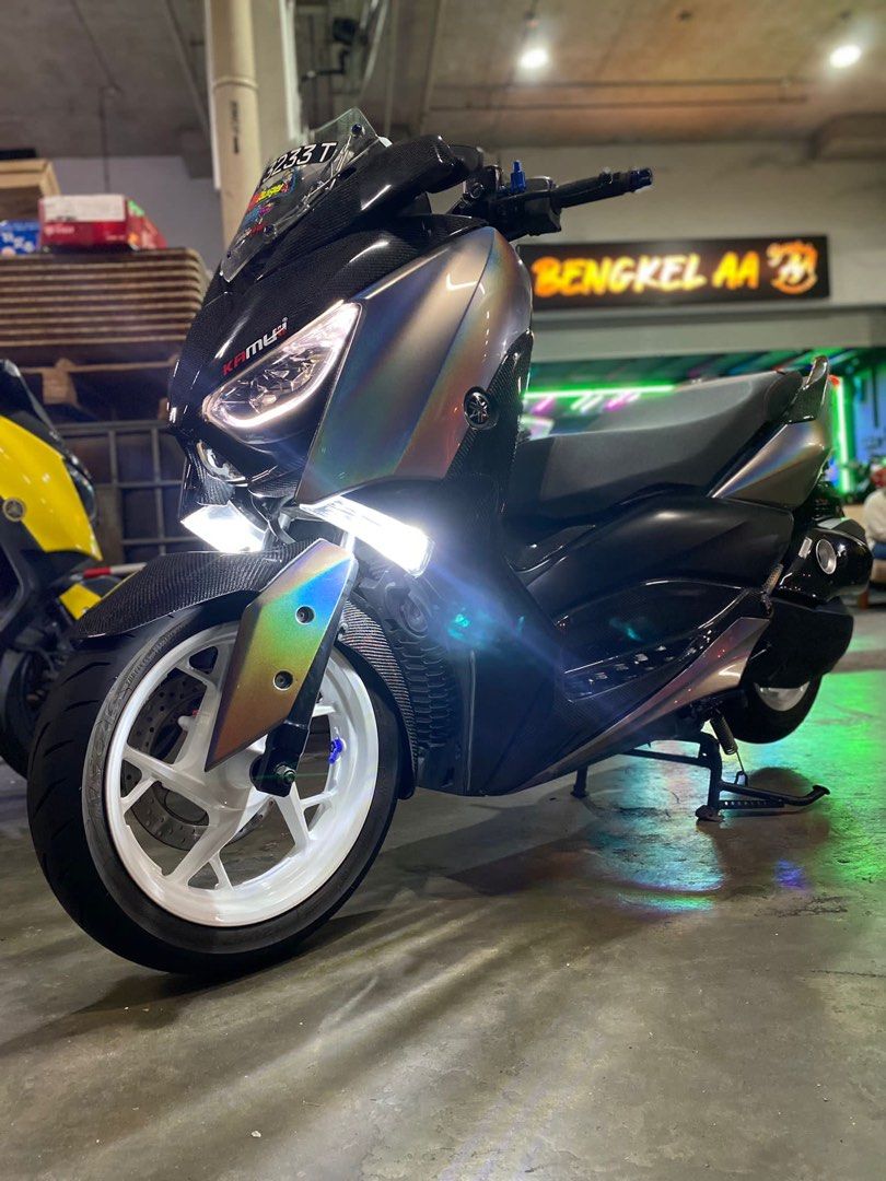 Rims XMAX White Color Ready for swap, Motorcycles, Motorcycle ...