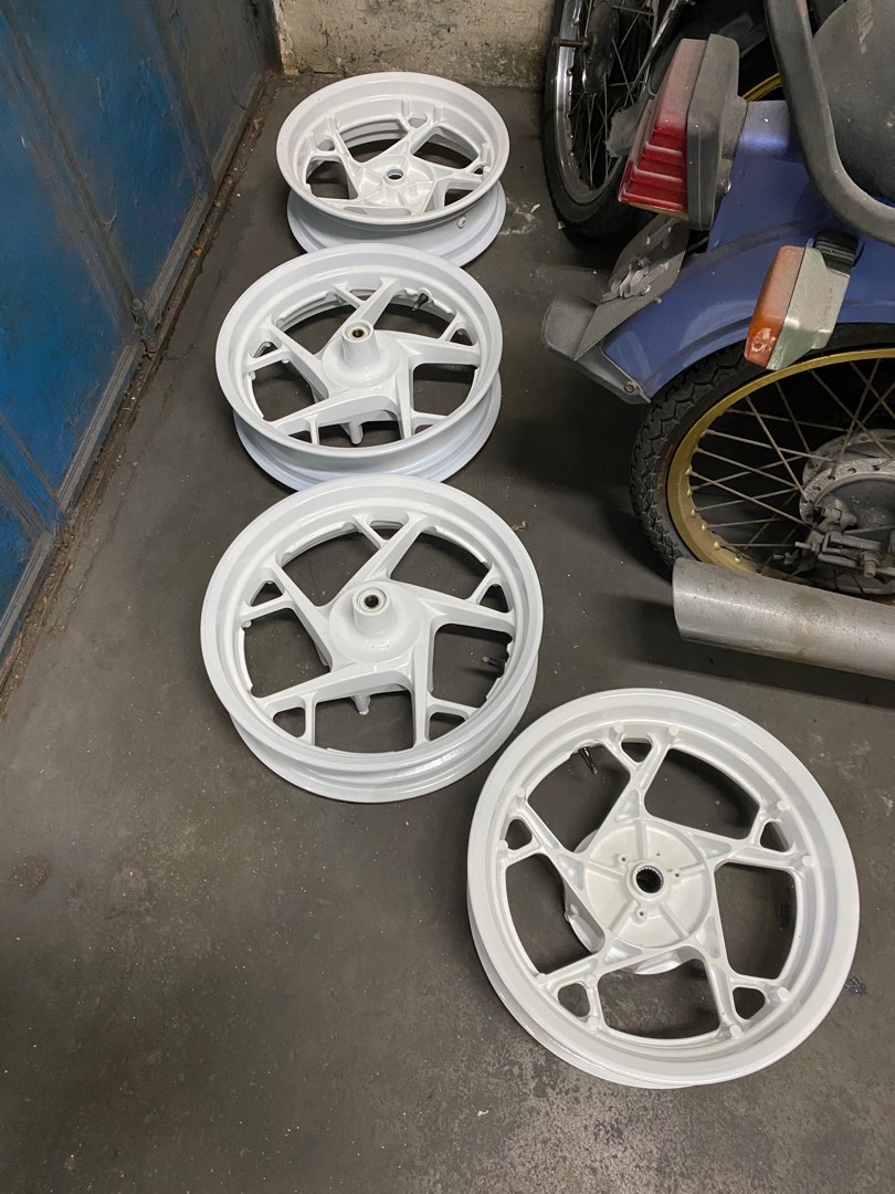 Rims XMAX White Color Ready for swap, Motorcycles, Motorcycle ...