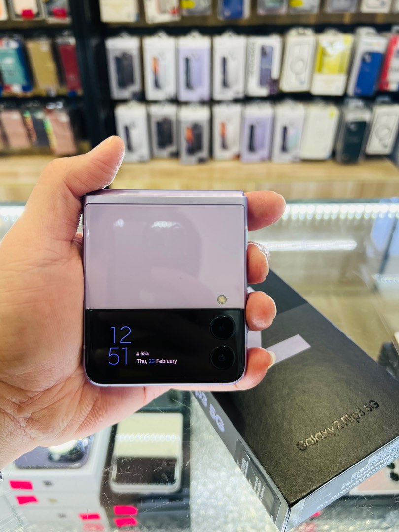 Samsung Z Flip 3 5G 256GB Lavender (used) , Mobile Phones & Gadgets ...