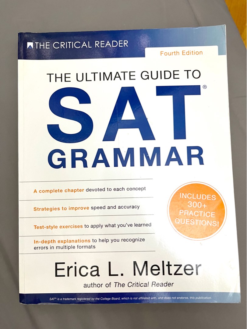 SAT Grammar textbook Erica L Meltzer book, 興趣及遊戲, 書本 & 文具, 教科書 - Carousell