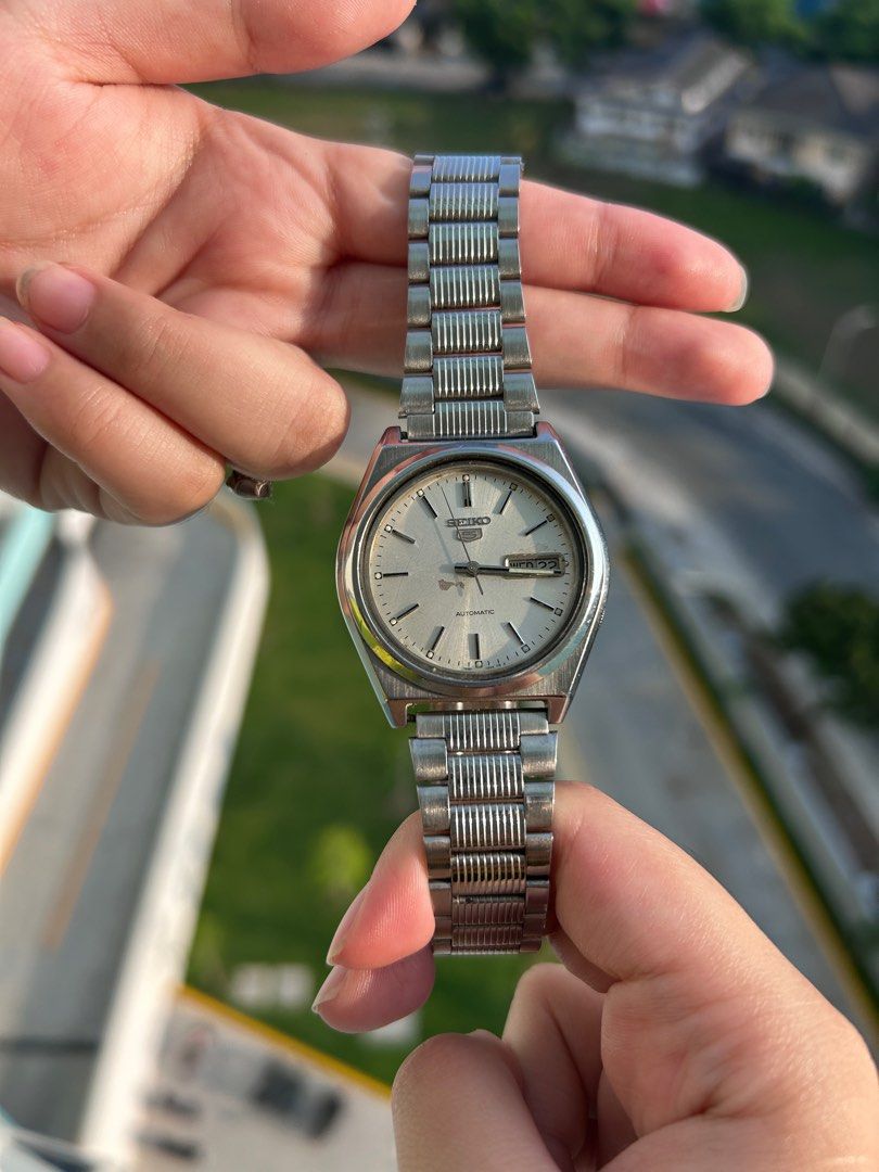 Seiko 5 White Dial Clear Caseback on Carousell