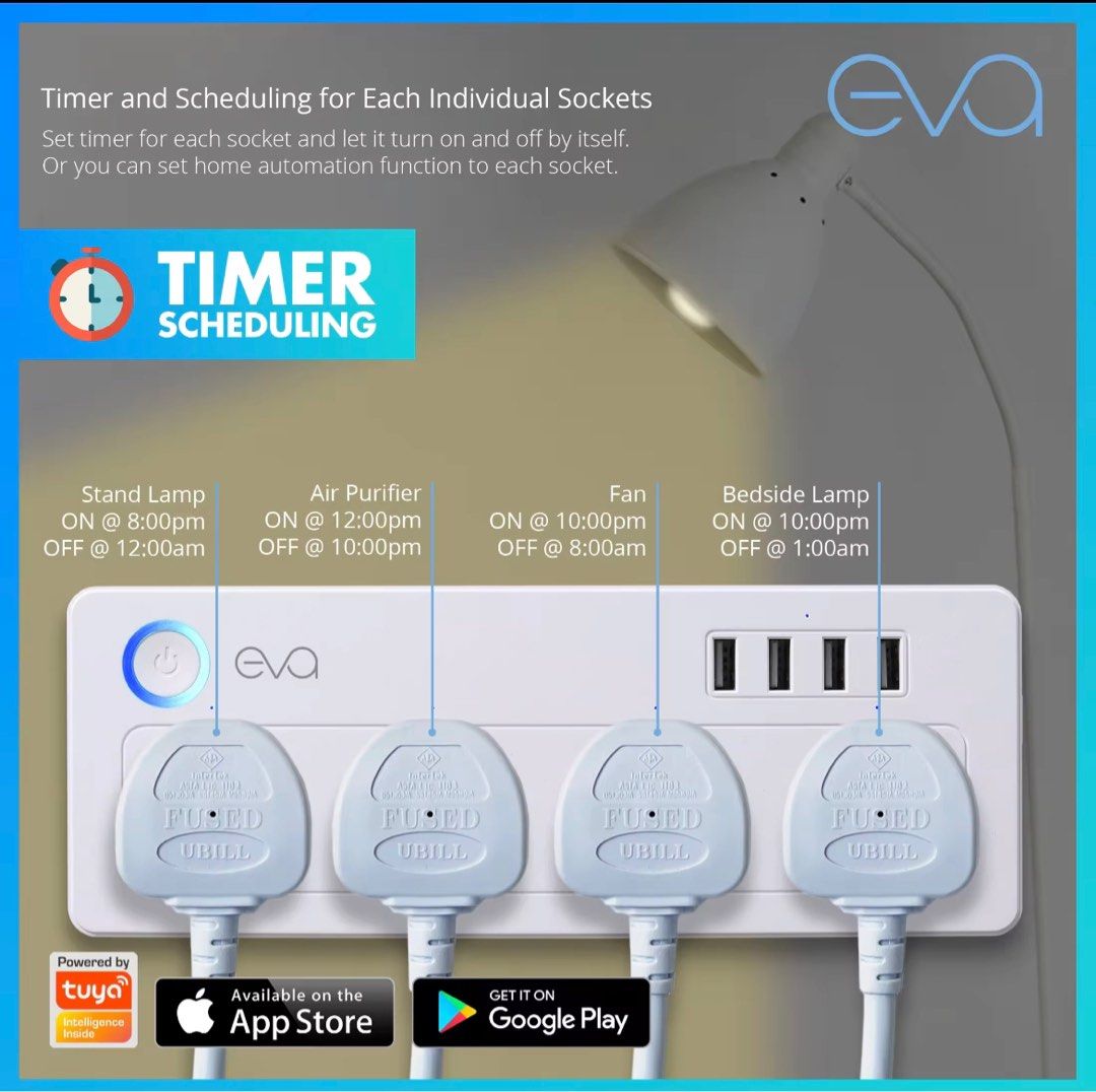 Smart extension socket with USB, TV & Home Appliances, Other Home ...