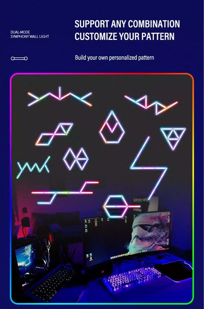 Smart-Lumin RGB splicing Light, Furniture & Home Living, Lighting ...