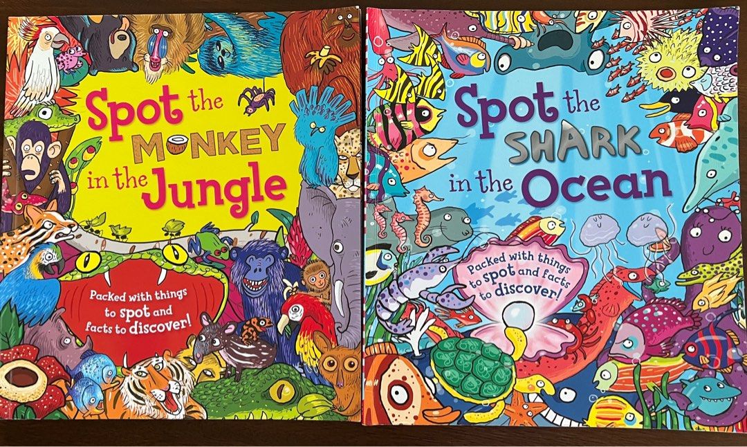 Spot the Monkey/Shark series book - brand new, Hobbies & Toys, Books ...
