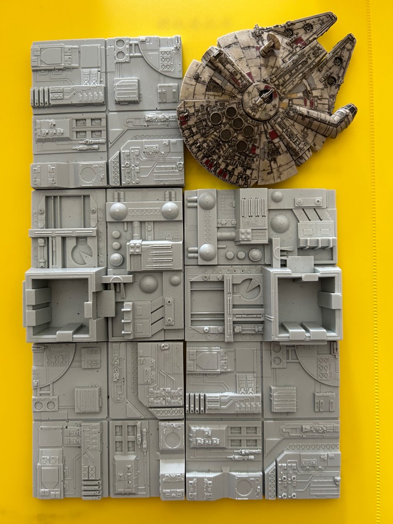 Star Wars resin cast Death Star tiles NOT Bandai, Hobbies & Toys, Toys ...